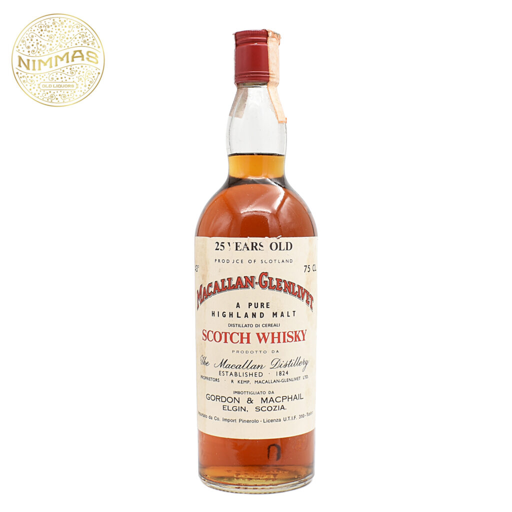 Macallan-Glenlivet 25 Years Old, Gordon & MacPhail – Nimmas